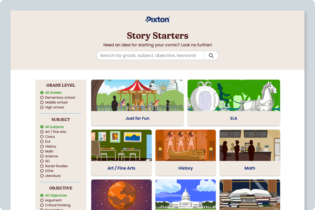 English Language Learning with Pixton